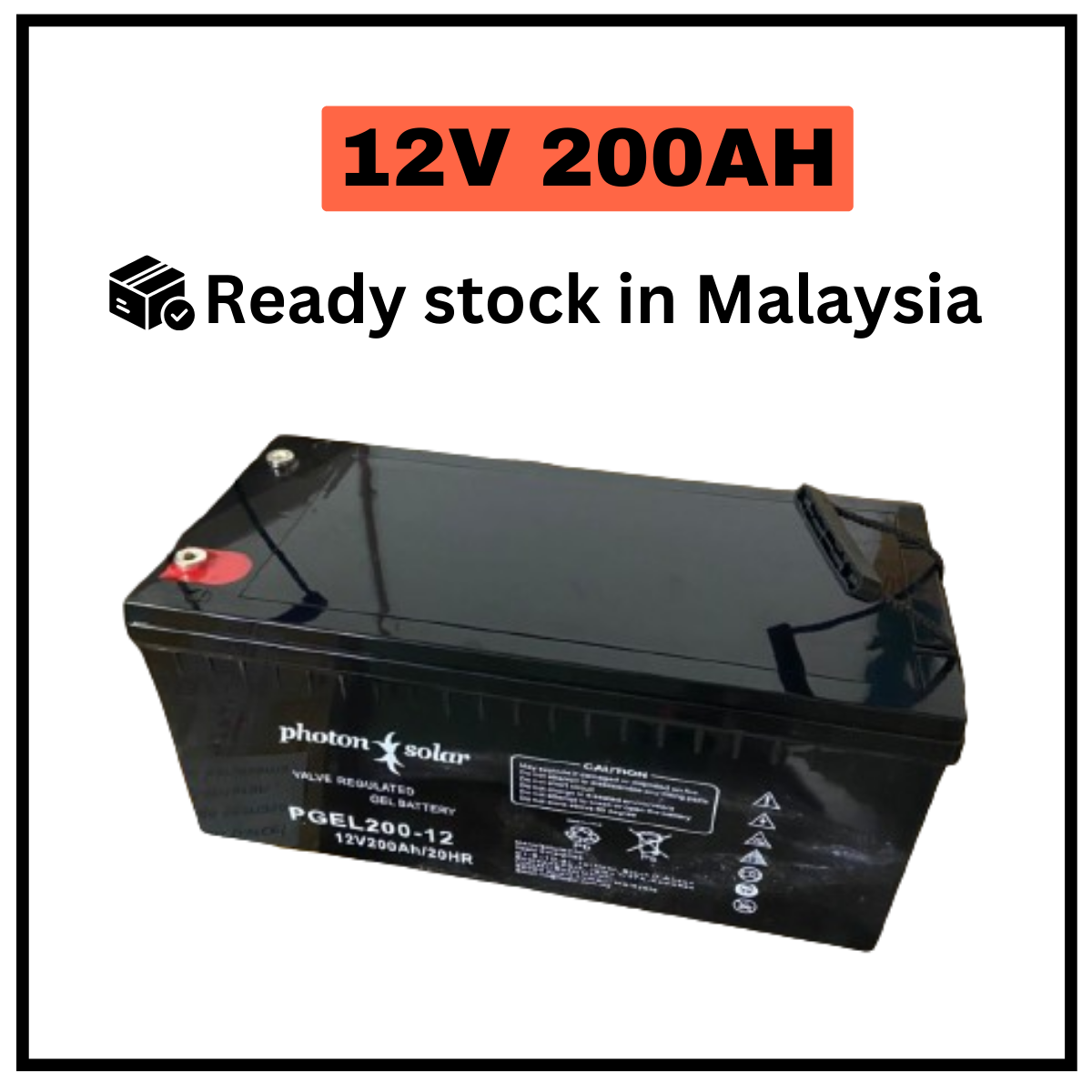 12V 200Ah Solar Battery Deep Cycle Gel Battery